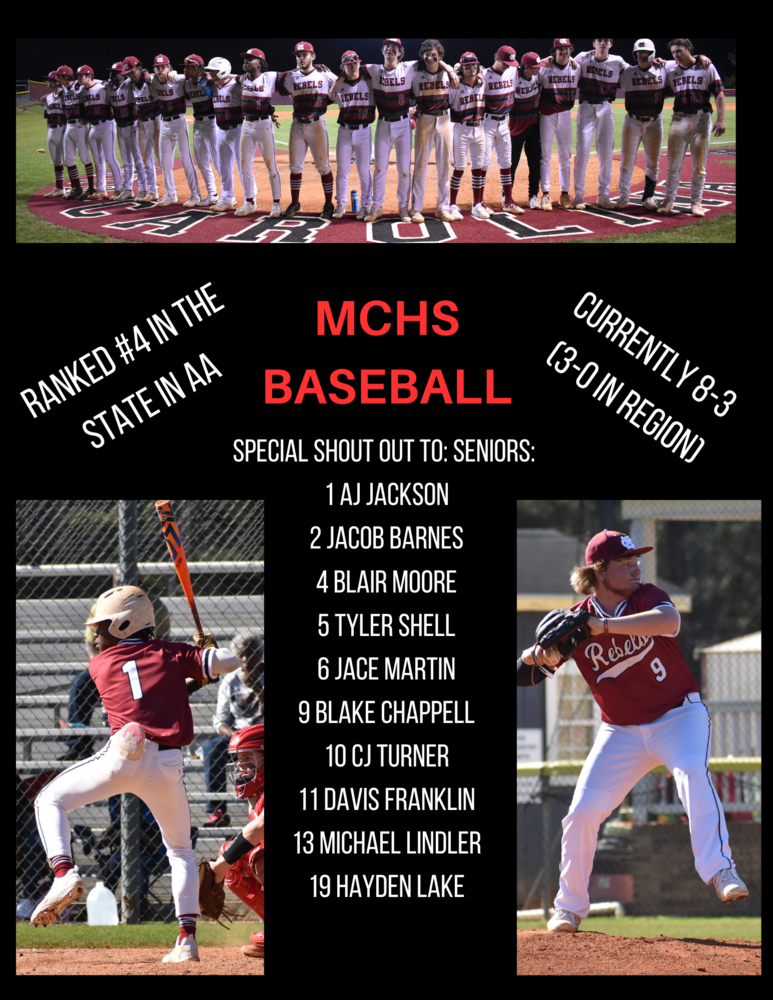 Senior Shout-out: Baseball! | Mid-Carolina High School